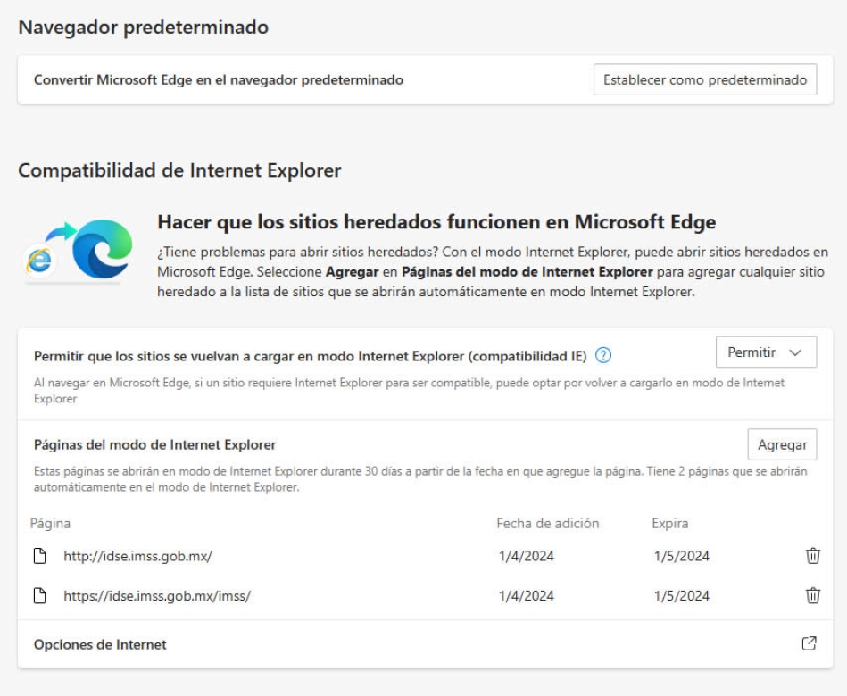 Como accesar al IMSS idse en Windows 11